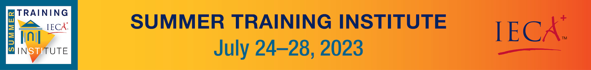 IECA 2023 Summer Training Institute Main banner